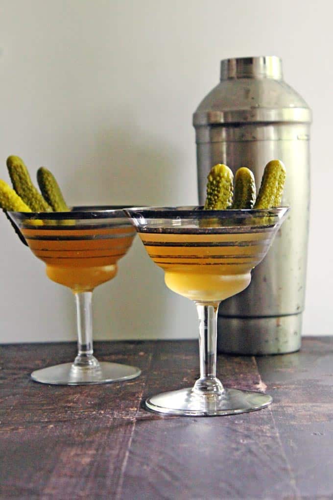 Dill Pickle Vodka Martini Rhubarbarians