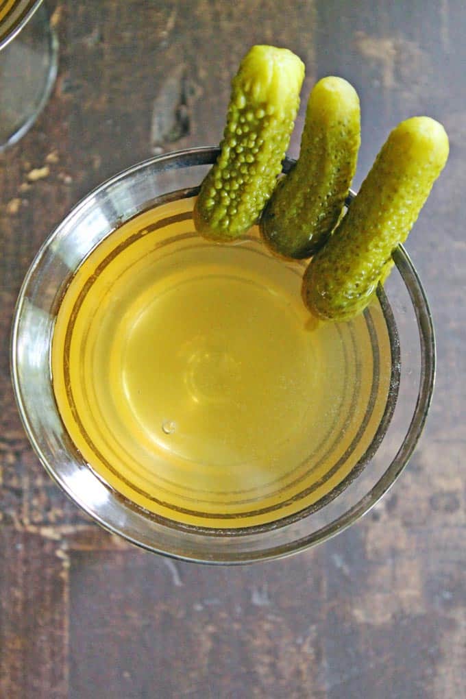 Dill Pickle Vodka Martini Rhubarbarians