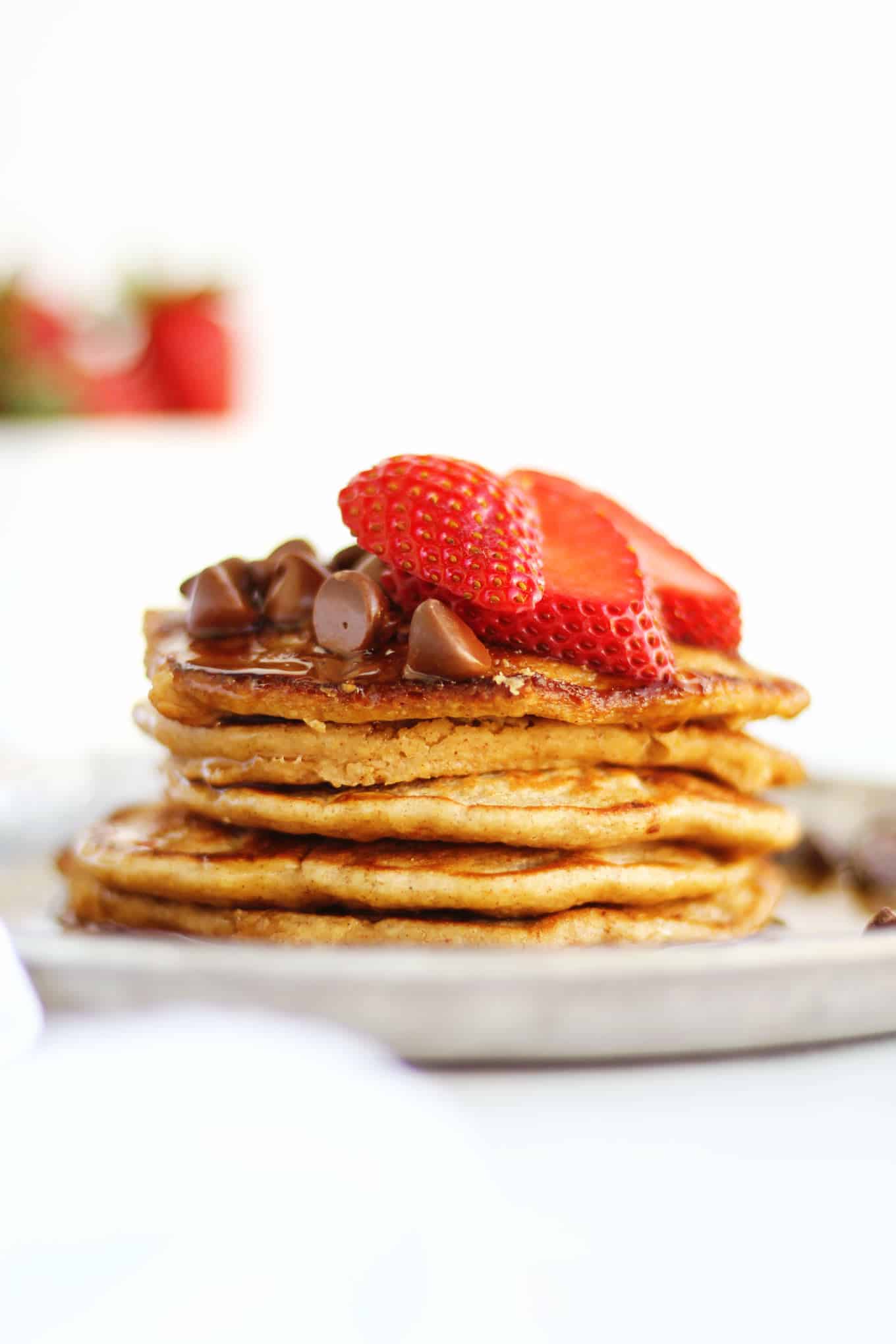 Fluffy Healthy Yogurt And Oat Flour Pancakes Rhubarbarians