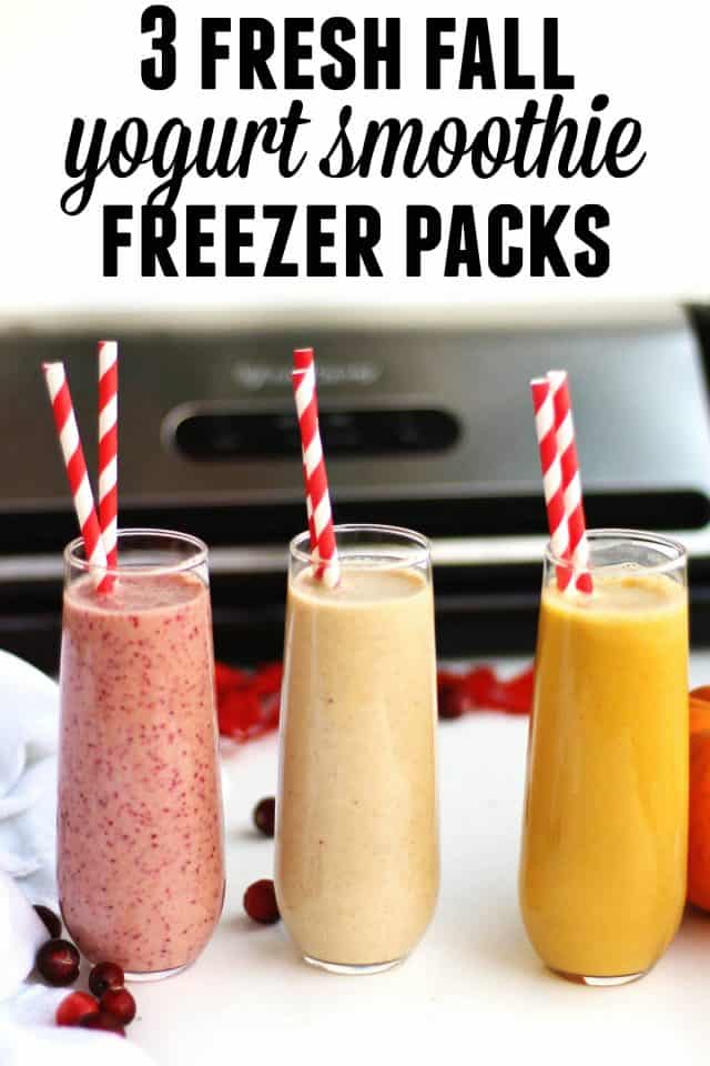 3 fall freezer smoothie packs - Rhubarbarians