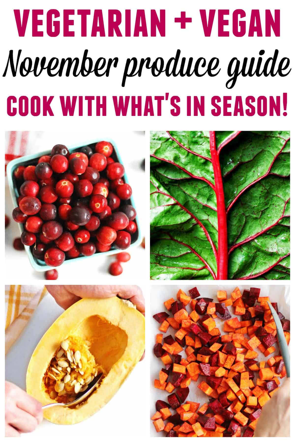 November seasonal produce and recipes guide - Rhubarbarians
