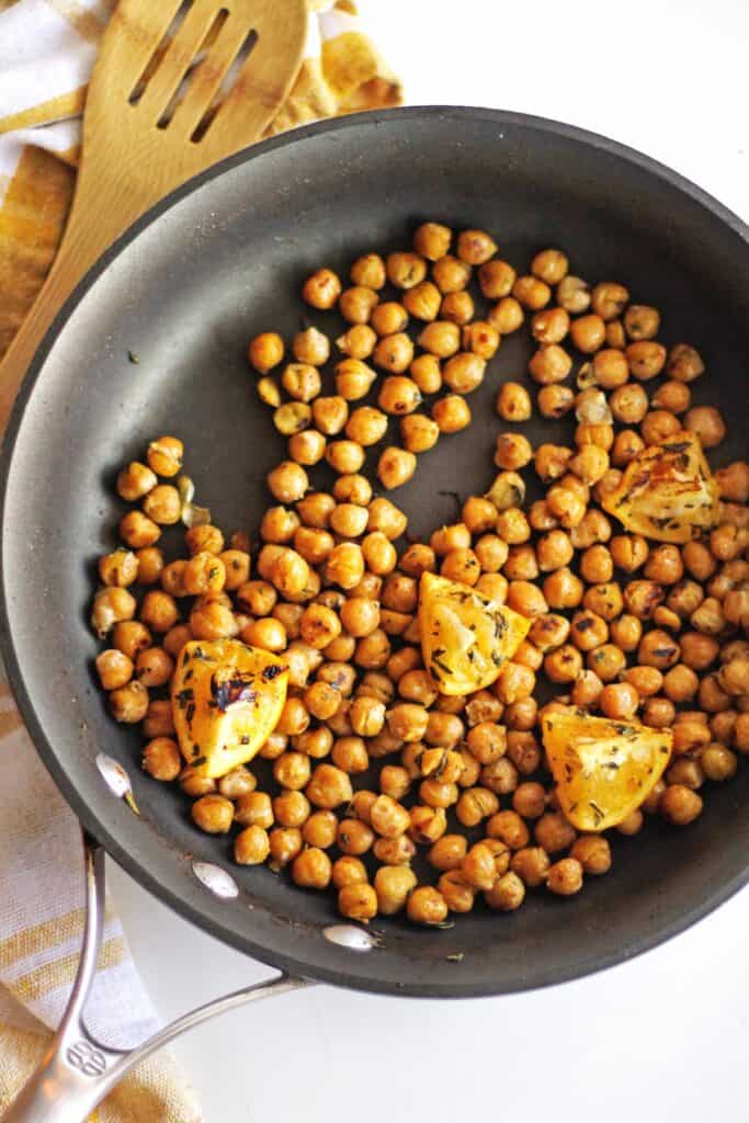 Sauteed chickpeas with lemon and rosemary - Rhubarbarians